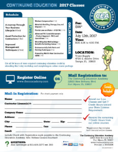 Tampa 071217 CEA Registration Form - The Continuing Education Academy
